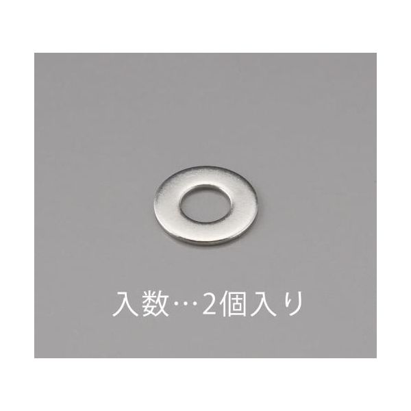 エスコメーカーお問い合わせ：06-6532-6226●内径×外径×厚み(mm)…21×40×3.0●材質…ステンレス（SUS304）●入数…2●袋入り