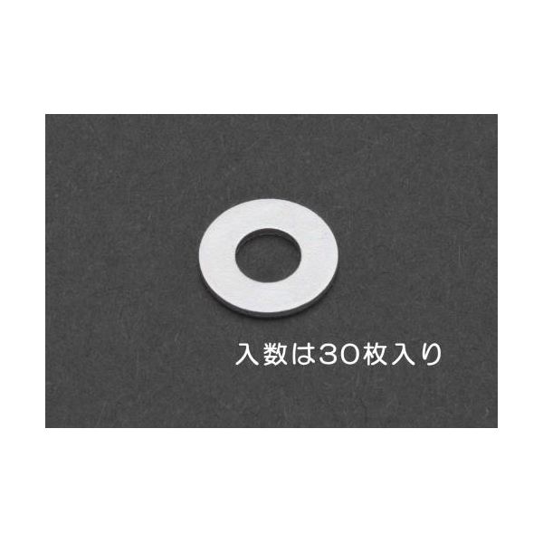 エスコメーカーお問い合わせ：06-6532-6226●材質…鉄（三価クロメート）●サイズ…M6●内径×外径×厚み…6×13×1.0mm●入数…30個