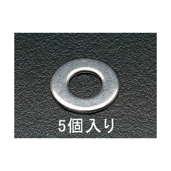 エスコメーカーお問い合わせ：06-6532-6226●材質…ステンレス(SUS304）●内径×外径×厚み(mm)…23.5×44×3.0●入数…5●呼…M22