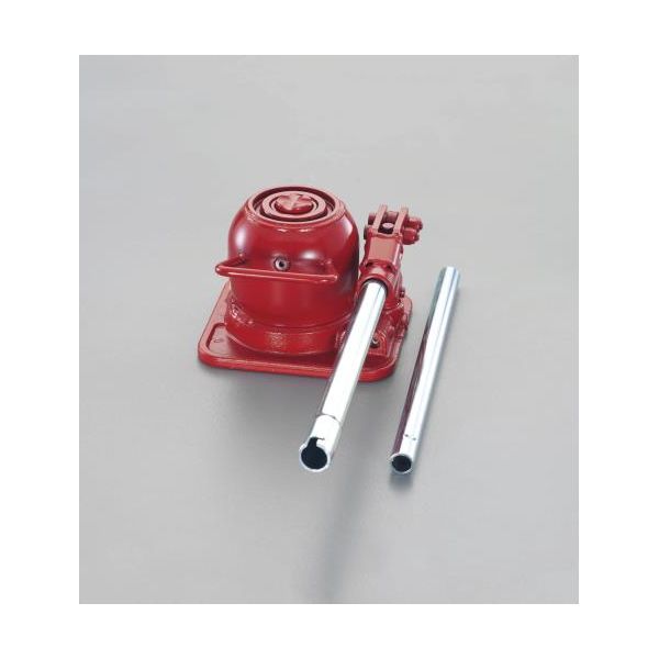 エスコメーカーお問い合わせ：06-6532-6226●能力…3t●最低高(h)…120mm●最高高さ(H)…270mm●揚程(h1)…150mm●受金サイズ…φ34mm●ハンドルサイズ…φ21.7×600mm●ベースサイズ…154×167m...