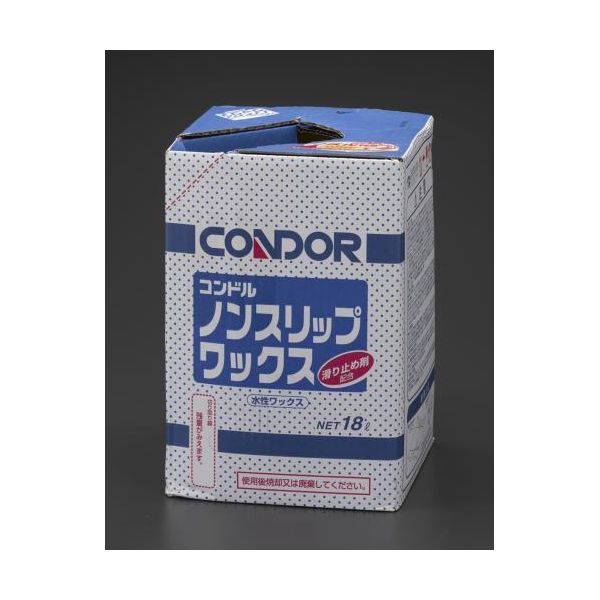 エスコメーカーお問い合わせ：06-6532-6226●アルカリ性●原液使用●内容量…18L●標準使用量…1200m2●化学床用●滑りやすい一般化学床材に適した水性ワックス。滑り止め剤を配合しているため耐スリップ性に優れています。