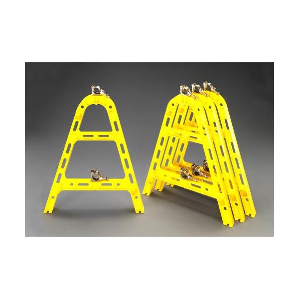 ●サイズ…640×69×800(H)mm●重量…約2kg（1枚当り）●材質…ポリプロピレン●カラー…イエロー●入数…4個●φ48.6mm単管用バリケード●バリケードに単管を橋渡しにして使用します。●単管φ48.6mmは別売です。EA948T...