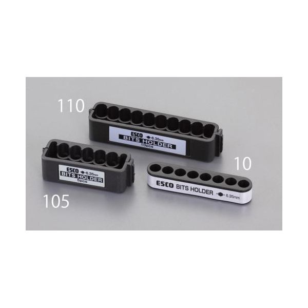 ●六角シャンク1/4”(6.35mm)のドライバービットの収納に●ビット収納数…5本