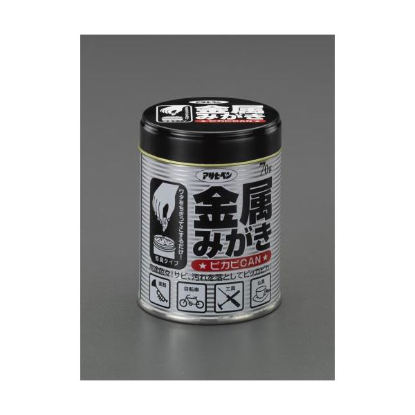 エスコメーカーお問い合わせ：06-6532-6226●内容量…70g●成分…綿、研磨材（13％、アルミナ系鉱物）、脂肪酸、有機溶剤、界面活性剤●適応材…銅・真ちゅう・ブリキ・鉄・ステンレス・アルミ・ホーローなどの金属●使用できないもの…プラ...