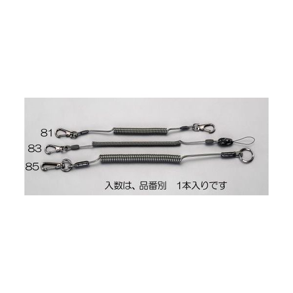 エスコメーカーお問い合わせ：06-6532-6226●材質…芯：ステンレスワイヤー　　　　　表面：樹脂　　　　　　金具：亜鉛ダイカスト、鉄()●カラー…ODグリーン●コード径…3.2mm●コード長…収縮時：290mm(コイル部140mm)　...