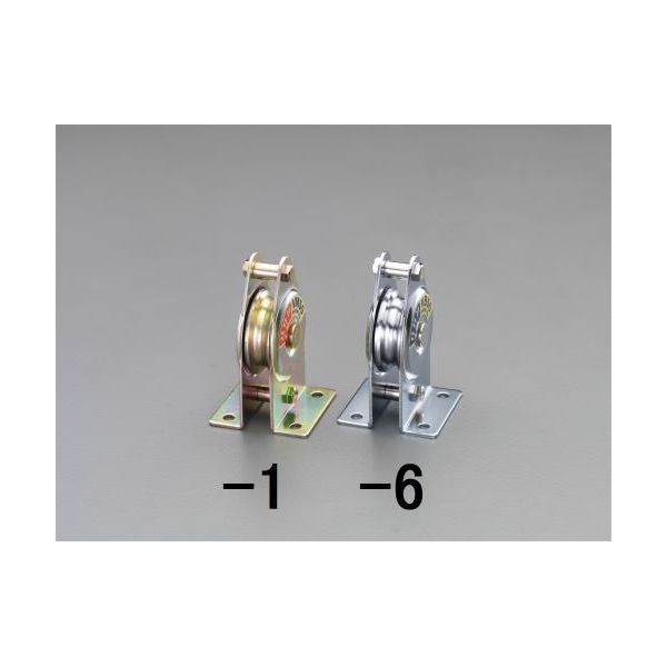 エスコメーカーお問い合わせ：06-6532-6226●使用荷重…125kg●車径…50mm●使用ロープ径…〜8mm●サイズ…　A：100mm、B：58mm、C：62mm、D：9mm、　E：10mm、F：10mm、G：15mm、I：6.5mm...
