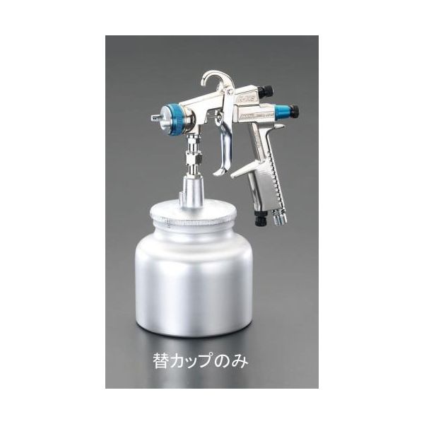 エスコメーカーお問い合わせ：06-6532-6226●適合品番…EA121BA-8用●使用圧力…0.25MPa●吐出空気量…225L/min●ノズル径…1.5mm●カップ容量…1000ml●取付ねじ…G1/4”●重量…320g●小物、中塗、...
