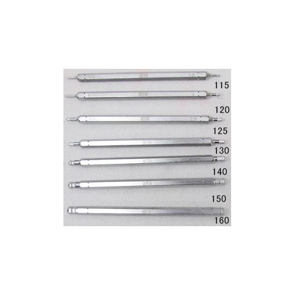 エスコメーカーお問い合わせ：06-6532-6226●六角シャンク…1/4”●サイズ…5mm●全長…125mm●マグネット付●ボールポイント付