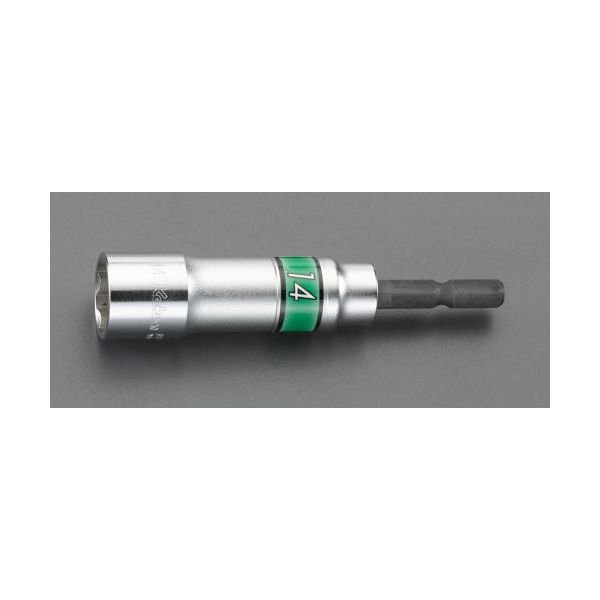 エスコメーカーお問い合わせ：06-6532-6226●六角シャンク…1/4”●全長…90mm●6ポイント●軽量設計●18Vのインパクトレンチにも対応可能な高耐久の六角シャンク●対辺…10mm●外径…15mm
