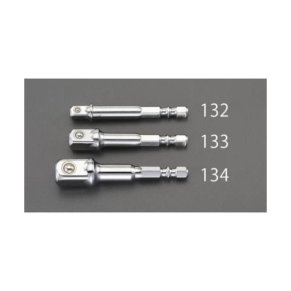 エスコメーカーお問い合わせ：06-6532-6226●六角シャンク…1/4”●差込角…1/2”●全長…65mm