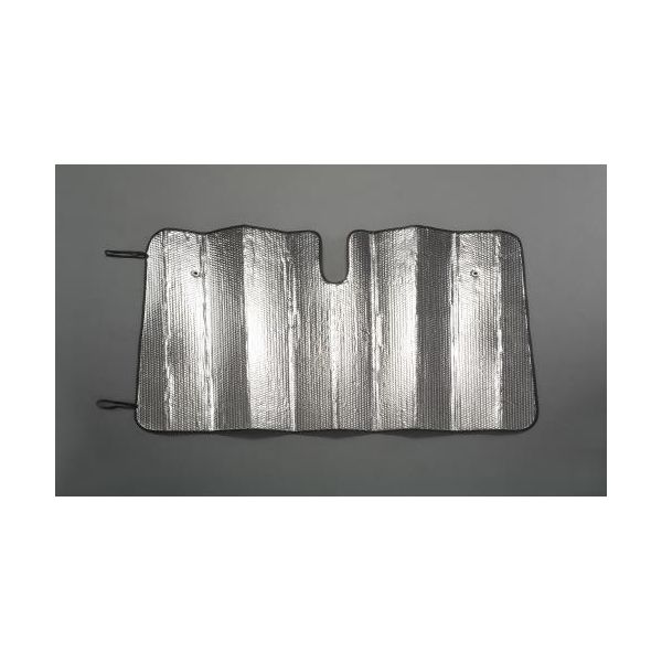 ●フロントガラス用●吸盤取付式●材質…本体：アルミニウム(パウダーコート)吸盤：PVC●2層の空気層で強力断熱！車内の温度上昇を軽減します。●触媒効果で消臭・抗菌●サイズ…1400(W)×900(H)mm