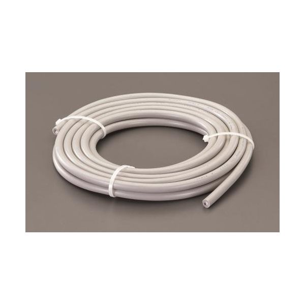 エスコメーカーお問い合わせ：06-6532-6226●長さ…10m●定格容量…12A 600V (0.75mm2×2心)●2心(白・黒)●移動機器用や配線用として屋外にも対応
