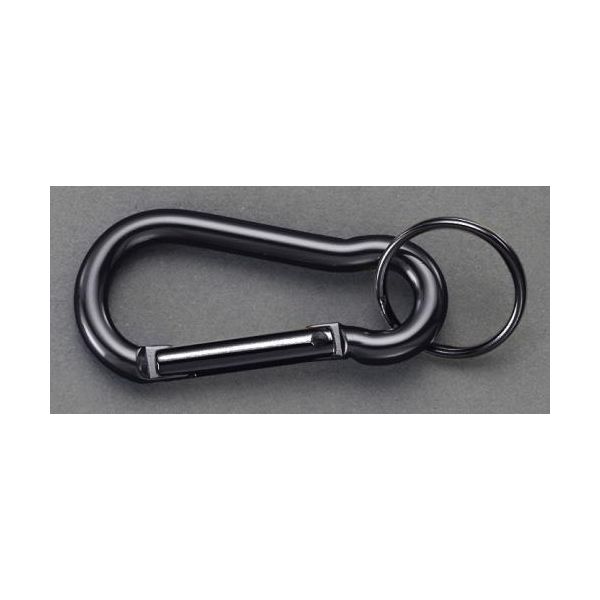 ●内寸(mm)…51×18●線径…6mm●開口幅(mm)…7.4●カラー…ブラック●材質…アルミ合金●リング内径(mm)…21.6