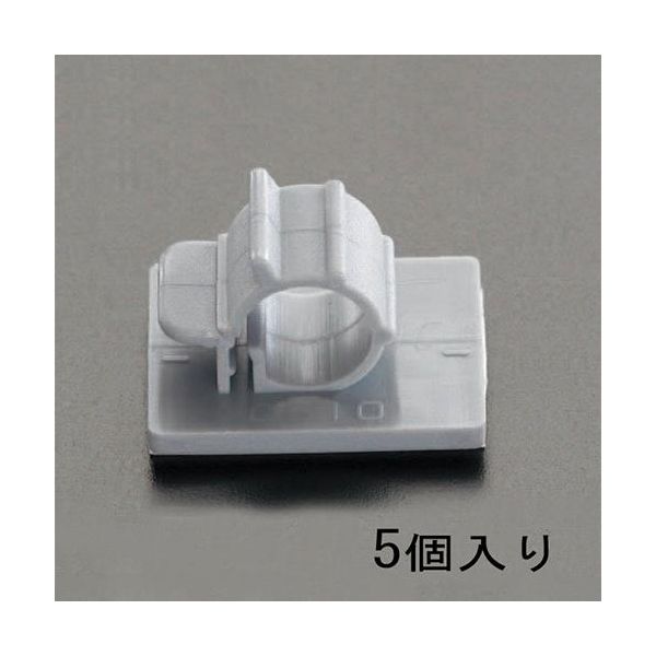 エスコメーカーお問い合わせ：06-6532-6226●適合直径…6〜7mm●ベースサイズ…25×20mm●材質…グレーナイロン66●粘着テープ付●入数は5個入りです。●使用温度範囲…0-50℃