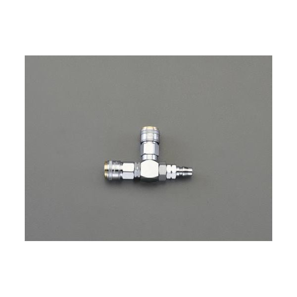 ●材質…鋼鉄・真鍮●使用圧力…1.0MPa●取出…ソケット●取入…プラグ●スイベル式●分岐…2連●機構…1自在●プラグをソケットに押し込むだけで簡単に接続できます。　