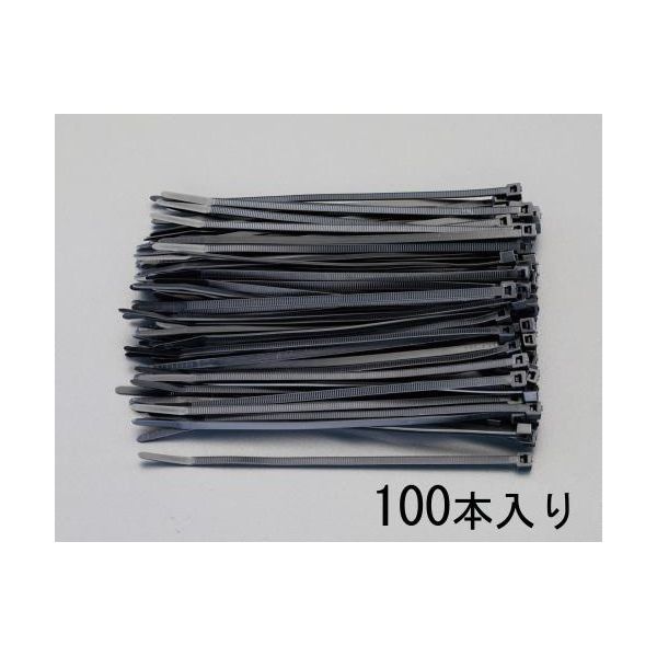 エスコメーカーお問い合わせ：06-6532-6226●全長…301mm●幅…4.8mm●厚み…1.5mm●最大径…80mm●ループ引張強度…27.21kgf●材質…ナイロン66●屋内外の紫外線の当たる場所でも使用可能。●UL規格認定品●入数...