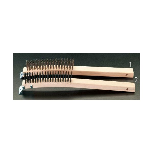 エスコメーカーお問い合わせ：06-6532-6226●サイズ…28.5×350mm●行数…4行●毛丈…28.5mm●スクレーパー付●ブラシ材質…カーボンスチール●線径…0.33mm●ブラシサイズ…20×140mm