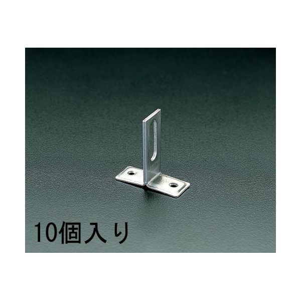 エスコメーカーお問い合わせ：06-6532-6226●高さ…100mm●材質…スチール(電気亜鉛メッキ仕上げ)●幅…25mm●穴幅…9×34mm●穴径…4.5mm●入数…10個