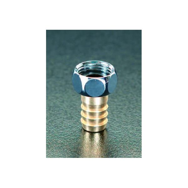 エスコメーカーお問い合わせ：06-6532-6226●ねじ径…G1/2●全長…37mm●タケノコ径…15.5mm(内径15mmホース用)●材質…黄銅●分岐栓や双口水栓などのホース接続用カップリング●パッキン付き