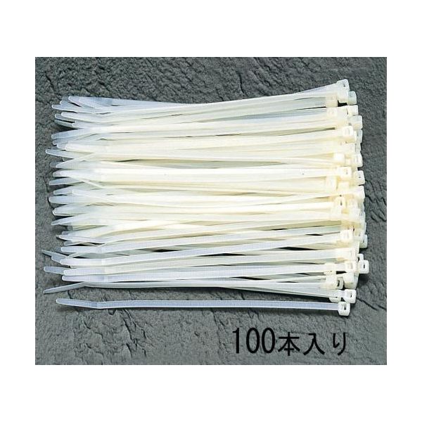 ●材質…ナイロン66●厚み…1.5mm●全長…250mm●幅…4.8mm●最大径…74mm●使用温度範囲…-40〜85℃●ループ引張強度…標準、22kgf●入数は100本入りです。　
