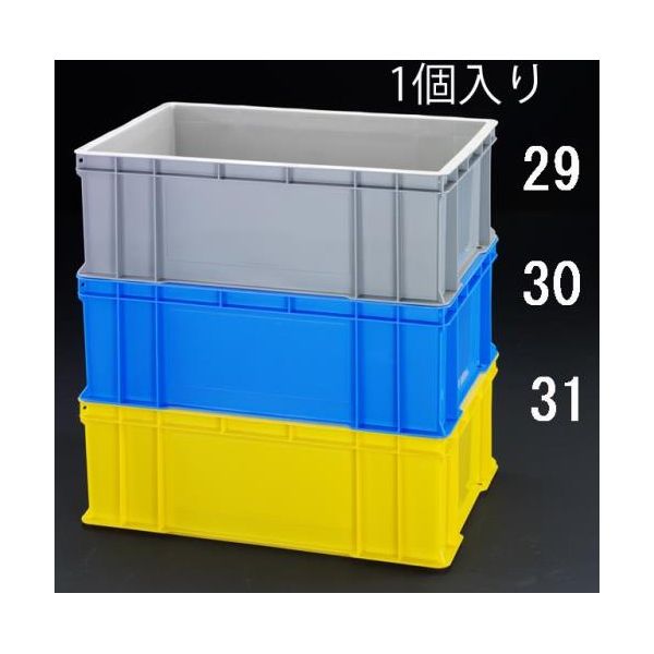 エスコメーカーお問い合わせ：06-6532-6226●容量…53.9L●サイズ…外寸：658×448×225(H)mm内寸：618×408×218(H)mm有効内寸：608×398×208(H)mm●圧縮荷重…28.8kN(2940kgf)...