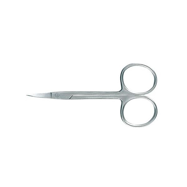 ●材質…ステンレス●用途…精密ハサミ●刃先…先細、曲刃●全長…90mm●刃長…16mm●重量…15g●錆に強くシャープな切れ味が持続します。●針などの硬いものにはご使用をお避けください。　