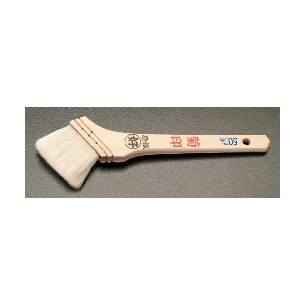 エスコメーカーお問い合わせ：06-6532-6226●用途…ラック、ニス用●毛色…白毛●材質…毛：羊毛、柄：木●全長…235mm●毛幅…60mm●毛丈…36mm●号数…25号●玉厚…15mm
