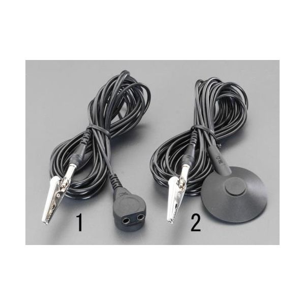 エスコメーカーお問い合わせ：06-6532-6226●コード長…約3m●スナップ径…10mm●重量…約38g●サイズ…スナップ部：44(W)×12(D)×44(H)mm●EA321AB-3と併用して下さい。●導電性マットから静電気を逃します...