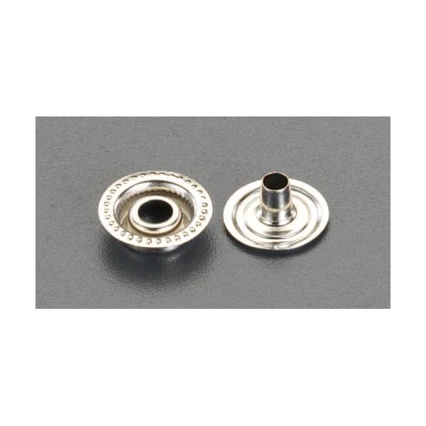 エスコメーカーお問い合わせ：06-6532-6226●スナップ径…10mm●材質…ステンレス●サイズ…約15(W)×4(D)×15(H)mm●重量…約36g●テーブルマット設置用スナップ●EA321AB-1、-2を導電性マットに接続する際に...