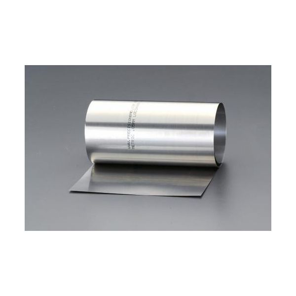 エスコメーカーお問い合わせ：06-6532-6226●サイズ…150mm×1.25m●厚み…0.05mm●許容差…±0.006mm●材質…SUS302