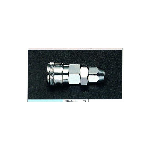 ●型…20型●使用圧力…1.47MPa●エアー用●材質…鋼鉄(クロムメッキ)●適合ホース内径…6.5mm●適合ホース外径…10mm●重量…111g　