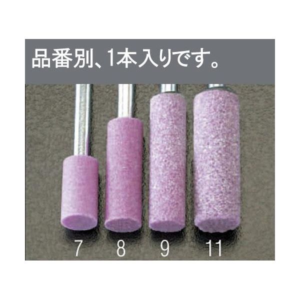 エスコメーカーお問い合わせ：06-6532-6226●軸径…6mm●砥粒…アルミ酸化物●粒度… #100●直径…13mm●高さ…25mm●最大回転数…40000rpm