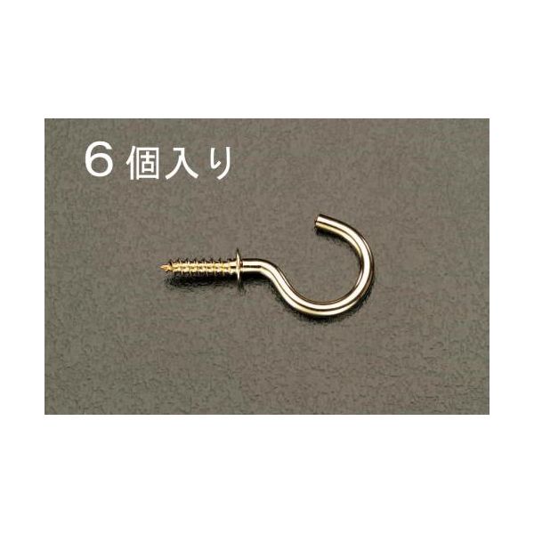 エスコメーカーお問い合わせ：06-6532-6226●材質…真鍮(キリンス仕上げ)●サイズ…φ3.9×38mm●入数…6個●耐荷重…14kg