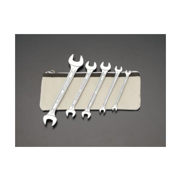 エスコメーカーお問い合わせ：06-6532-6226●＜セット内容＞…5本組セット6×7mm・8×10mm11×13mm・12×14mm・17×19mm●全長…120〜220mm●重量(g)…490●材質…クロム合金鋼●軽さと剛性感を両立す...