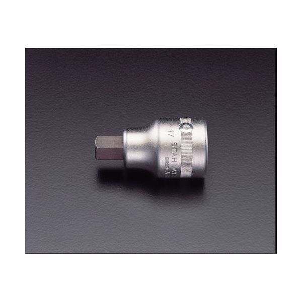エスコメーカーお問い合わせ：06-6532-6226●差込角…1/2”●対辺(mm)…10●全長(L1；mm)…60●軸長(L2；mm)…22●ソケット部外径(d；mm)…22.7●重量(g)…97●頑丈な圧入式の1/2”DRヘックスビット...