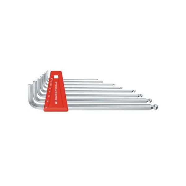 エスコメーカーお問い合わせ：06-6532-6226●…8本組セット●サイズ…1.5・2・2.5・3・4・5・6・8mm●ボールポイント付●最大軸長…200mm