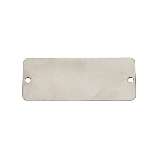 エスコメーカーお問い合わせ：06-6532-6226●材質…アルミ●厚さ…1mm●サイズ…38×76mm●穴径…3.2mm●入数は10枚入です。