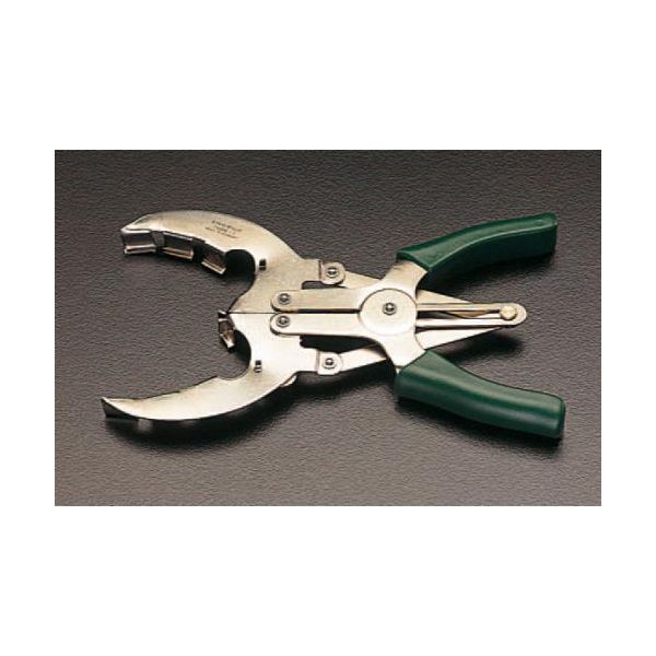 エスコメーカーお問い合わせ：06-6532-6226●適合リング径…110〜160mm●全長…240mm●重量…394g●材質…スチール●用途…ピストンリングの脱着に