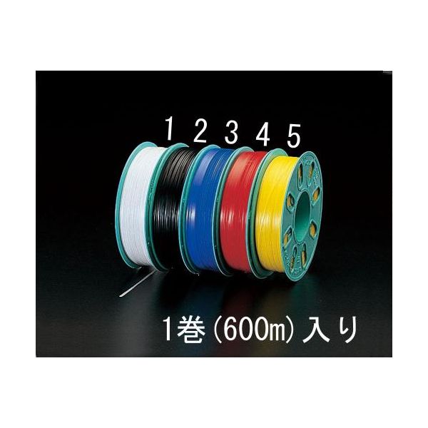 ●色…黒●材質…スチール＋PVC●サイズ…4mm×600m●ドラムサイズ…φ214×52mm●ドラム中心部の穴径…φ30mm●重量…1.66kg●入数は1巻（600m)入りです。　