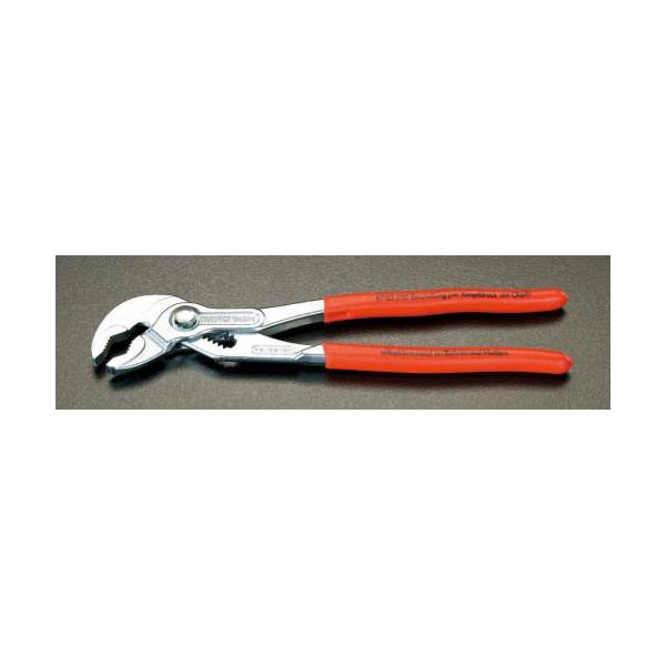 エスコメーカーお問い合わせ：06-6532-6226●全長…250mm●最大ナット…46mm●最大開口…2”●ハンドル…プラスチックコーティング(滑り止付)●仕上げ…クロムメッキ●材質…クロームバナジウム電気鋼●調整段数…25●重量(g)…...