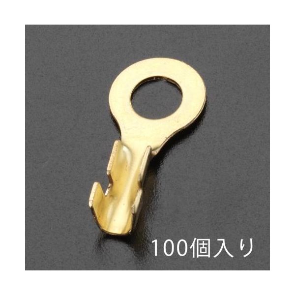 エスコメーカーお問い合わせ：06-6532-6226●適用電線…0.5〜1.25mm2●ボルト穴径…5mm●サイズ…W：10.0mm E：16.5mm L：21.5mm d：φ5.5mm●入数…100個
