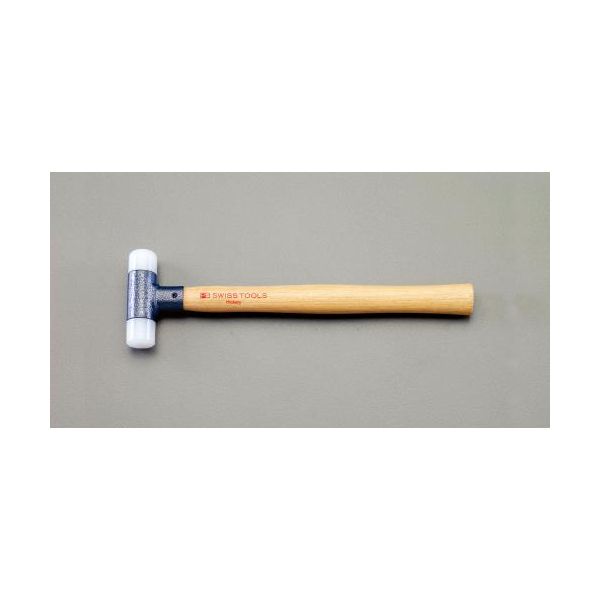 エスコメーカーお問い合わせ：06-6532-6226●材質…頭：ナイロン(円/平型)、柄：ヒッコリー●頭径…40mm●全長…365mm●全重量…680g●替ヘッド…EA570AC-40、AD-40●反動を吸収する特許システムにより、100％...