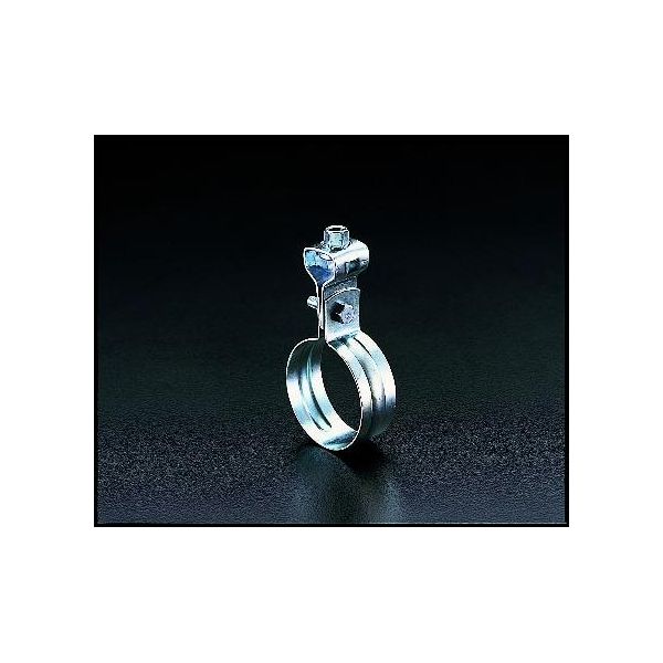 エスコメーカーお問い合わせ：06-6532-6226●径称…25A●適合管外径…32.0mm●サイズ…H：68mm●材質…スチール（電気亜鉛メッキ）●吊ボルト径…W3/8”●VP管用●提灯式吊バンド●VP管用の吊バンドに吊用タンをセットしま...