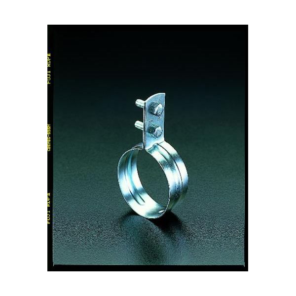 エスコメーカーお問い合わせ：06-6532-6226●径称…32A●適合管外径…38.0mm●サイズ…D：45mm●材質…スチール（電気亜鉛メッキ）●VP管用●提灯式立バンド●入数は10個入りです。