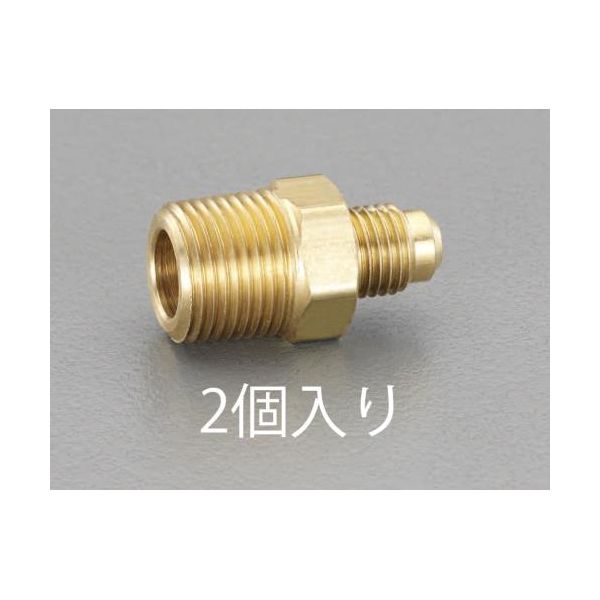 エスコメーカーお問い合わせ：06-6532-6226●NPTねじ…3/8”●フレアーねじ…1/4”●入数…2個●推奨最大使用耐圧…700psi (約4.8Mpa)