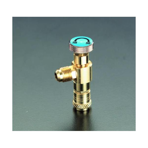 ●全長…57〜62mm●チャージホース先端に取付けて使用することにより冷媒の吹出しがなく安全に作業できます。●適用冷媒…R134a●接続径…M10(P1.5)×M10(P1.5)　
