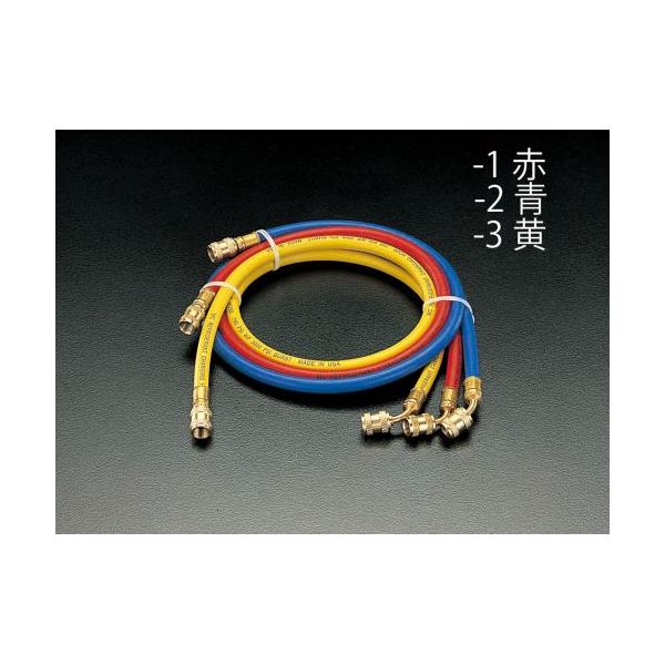 ●ねじサイズ…UNF7/16-20(1/4”フレア)●使用圧力…3.45MPa●全長…100cm●色…黄●入数…1本●ホースサイズ…内径：約6mm外径：約14.5mm　
