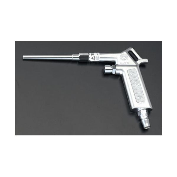 ●使用圧力…0.7MPa●穴径…2mm●エアー量…160L/min●全長…190mm●ノズル長…100mm●本体材質…アルミダイカスト●プラグ付●ホース取付ねじ…G1/4”●ノズル取付ねじ…G1/8”　