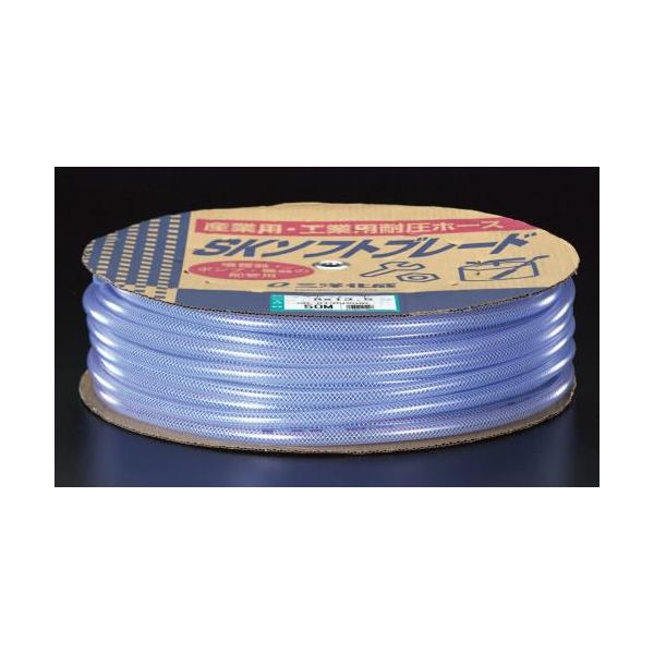エスコメーカーお問い合わせ：06-6532-6226●ホース長…30m●内径…19m●外径…26mm●常用圧力…0.6MPa●材質…PVC●糸入り●使用温度範囲…0〜60℃●使用流体…水●耐寒性…脆化温度-40℃●流体が見えるクリアタイプ●...