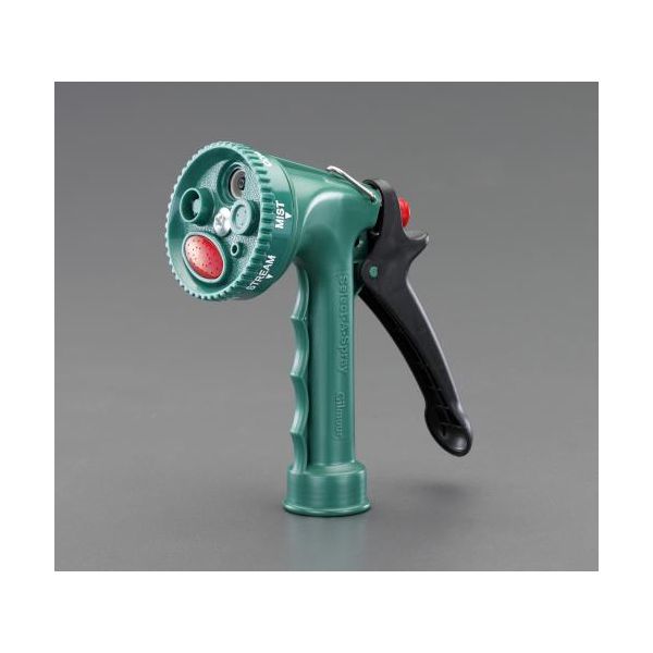 エスコメーカーお問い合わせ：06-6532-6226●接続ねじ…3/4”-11.5(ASH)●連続噴射クリップ付●全長…140mm●ポリマー製●スプレーパターン7種(コーン、ストリーム、フルフロー、シャワー、ジェット、フラット、ミスト)